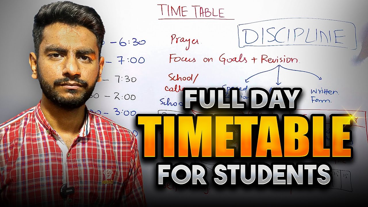 Full Day Timetable for Students | Whole Day Best Timetable for Study ...