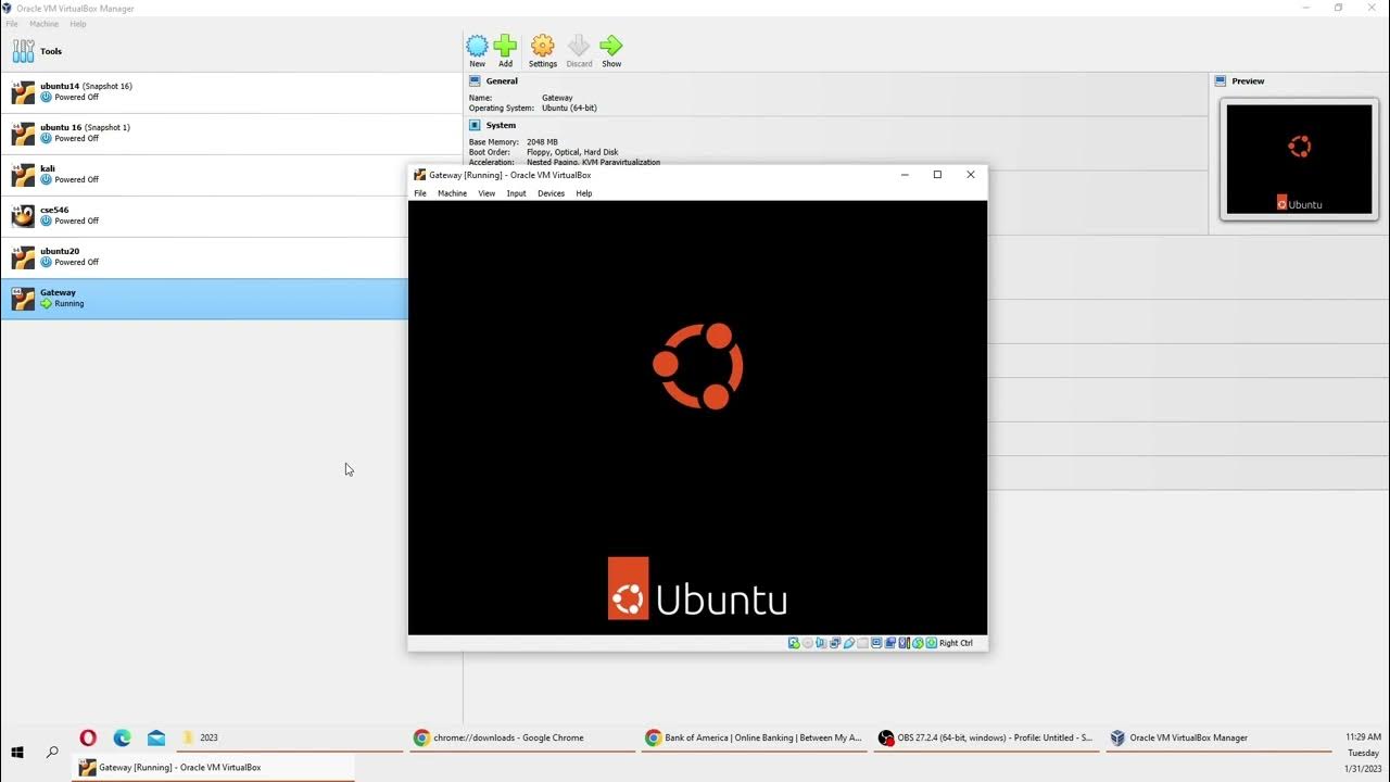 Cse 468 Installing Ubuntu Vm In Virtualbox And Connecting A Client To A Gateway Youtube