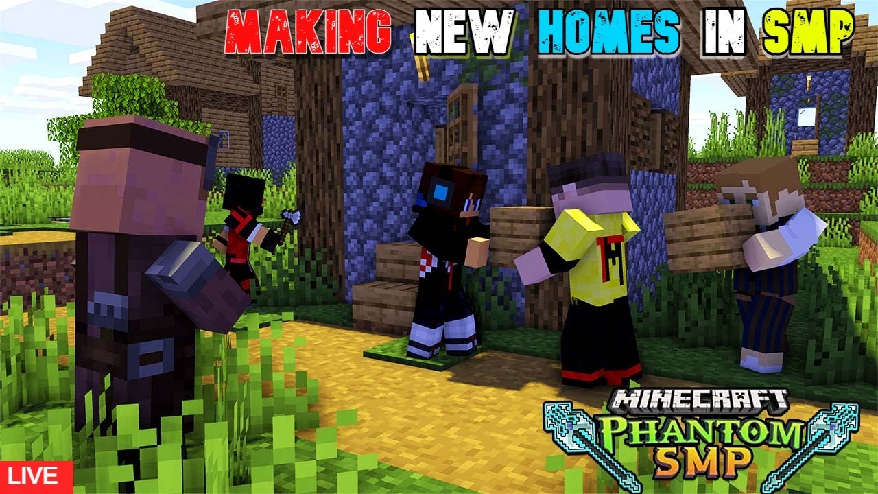 Minecraft | Making New Homes In SMP | Minecraft Live | Minecraft Live ...