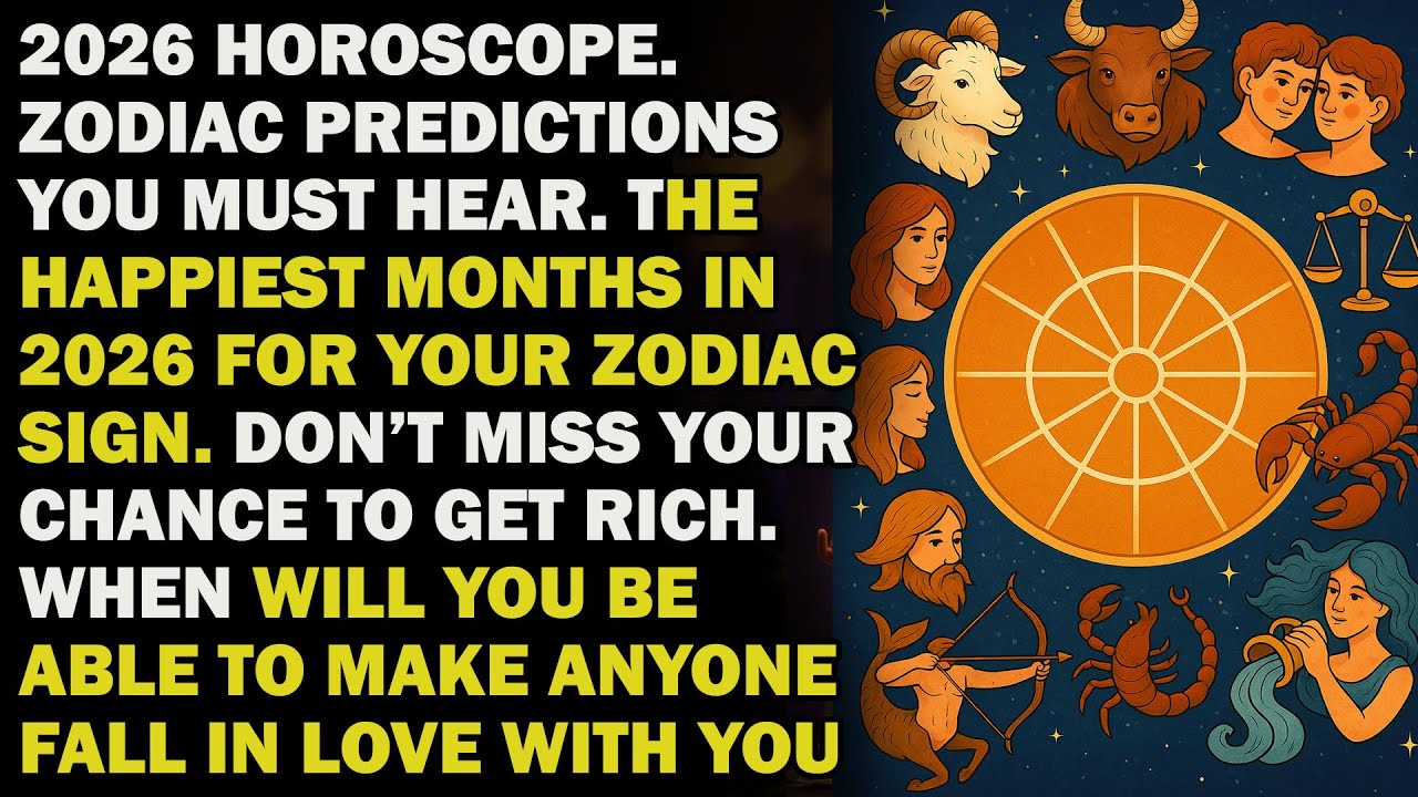 2026 Horoscope. Zodiac Predictions You Must Hear. The Happiest Months ...