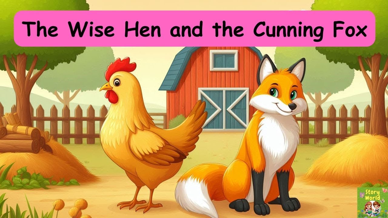 The Wise Hen and the Cunning Fox | English Story for Kids | Moral Story ...
