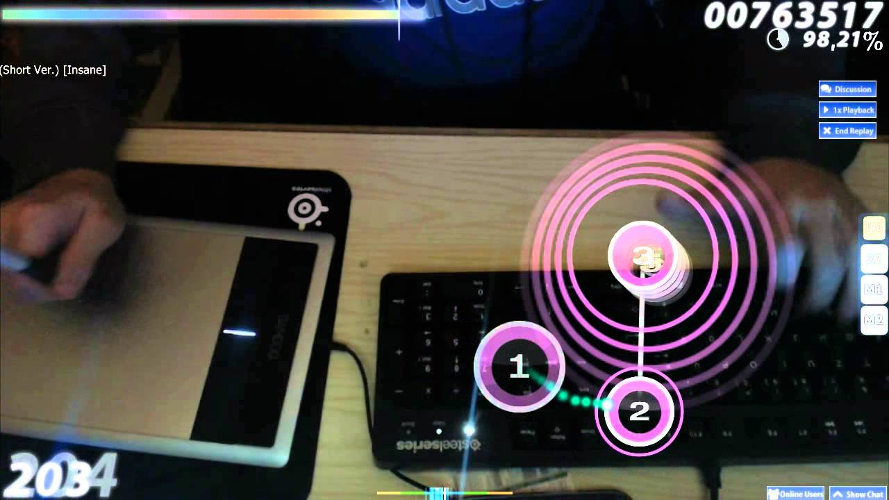 OSU! Liveplay | earthmind - ARCADIA (Short Ver.) [Insane] = 97,74% ...