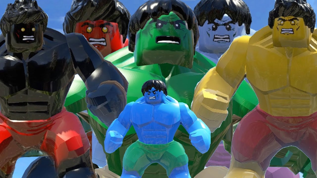 Hulk (Transformation),(Red,Black,Blue,Yellow,Grey) Hulk LEGO Marvel ...