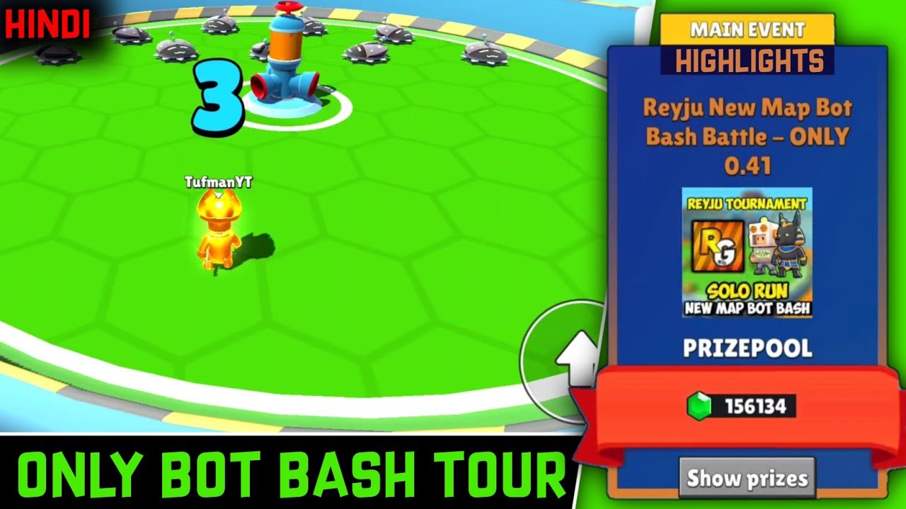 Only Bot Bash Tour. Stumble Guys Tournament | TUFMAN PLAYZ. - YouTube