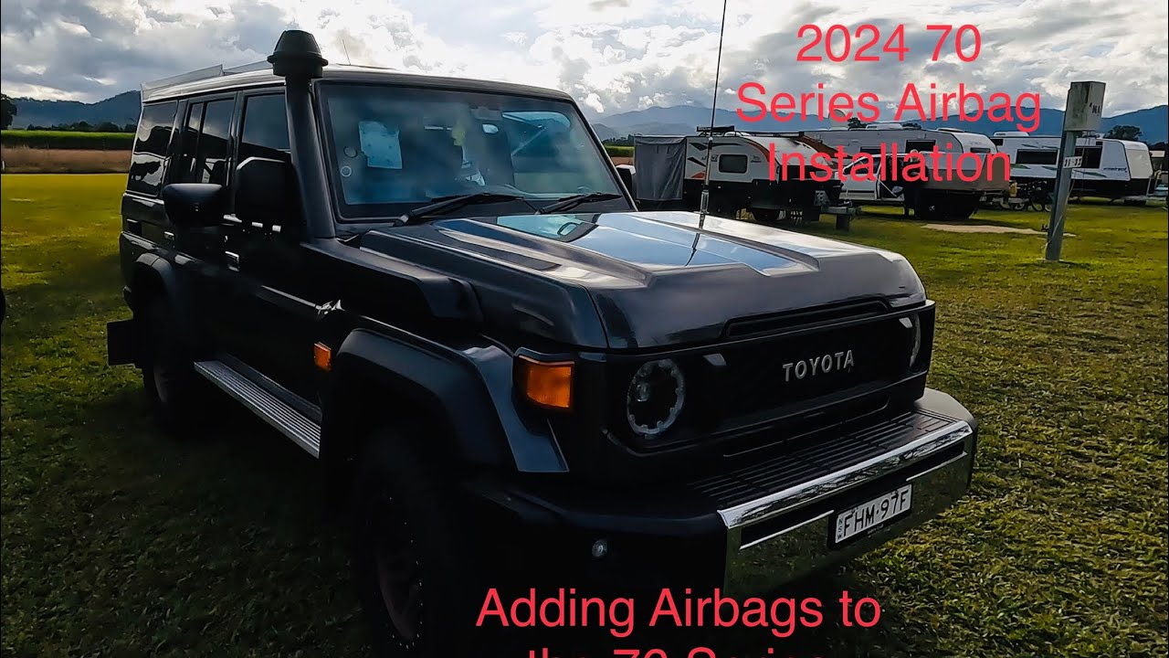 installing Airbag man Airbags to the 2024 Landcruiser 76 series. Rear ...