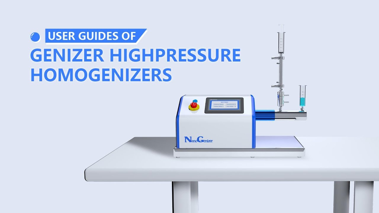 user guide of genizer highpressure homogenizers - YouTube
