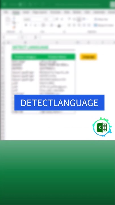 DETECT LANGUAGE function in Excel is a Real Game Changer - YouTube