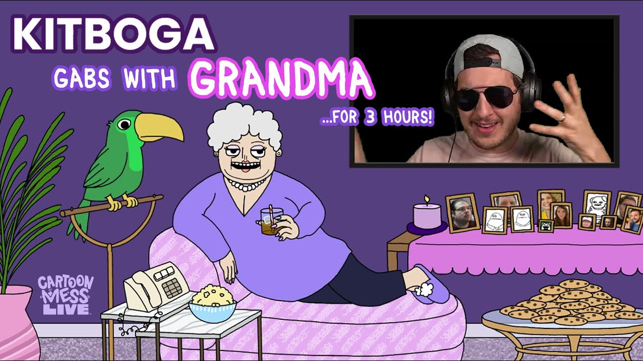 KitBoga Gabs w/ Grandma in her Lounge for 3 hours! #kitboga # ...