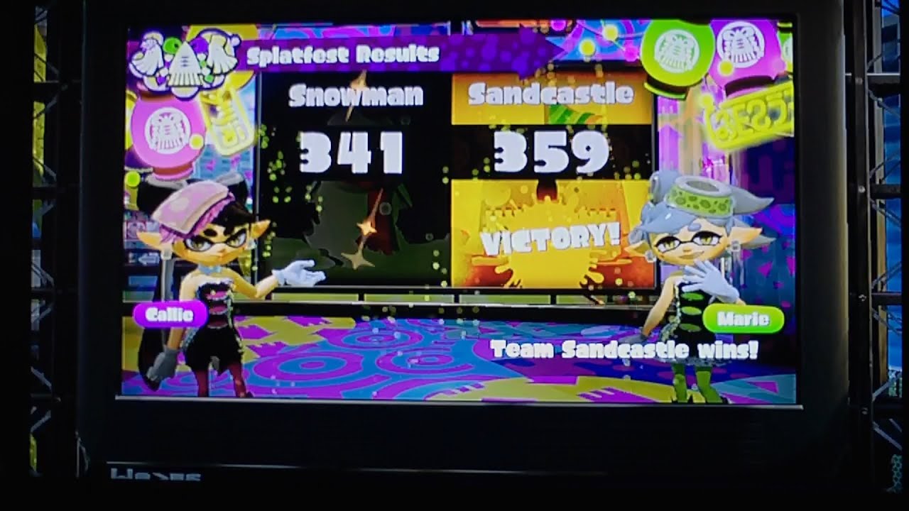 Splatoon Splatfest Snowman VS Sandcastle Results Reaction - YouTube