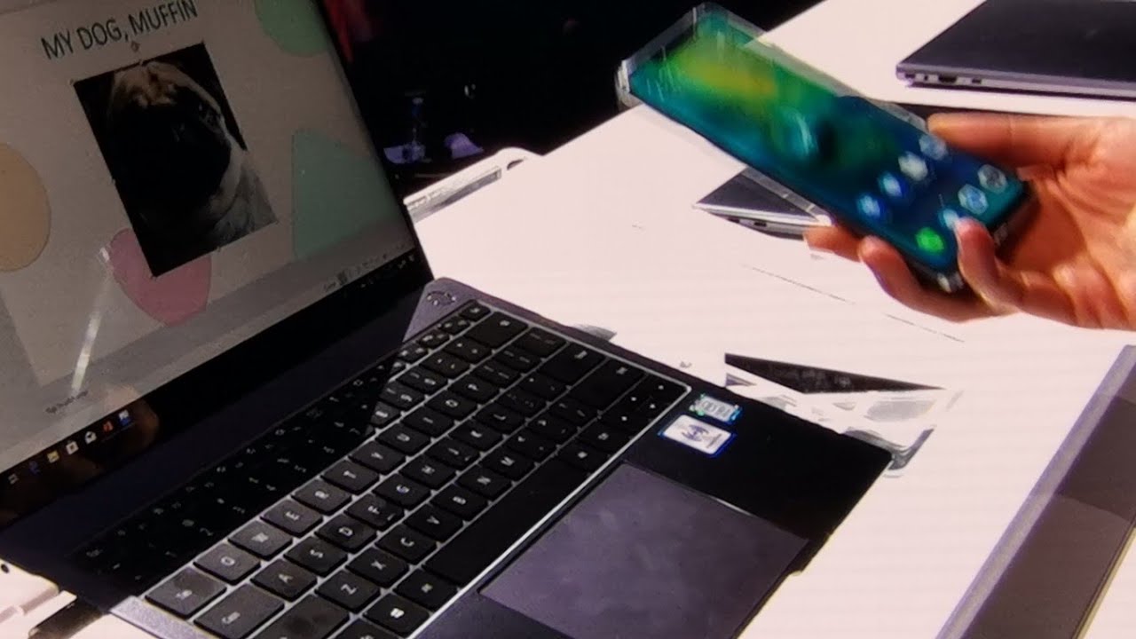 Huawei OneHop content sharing from smartphone to PC - YouTube