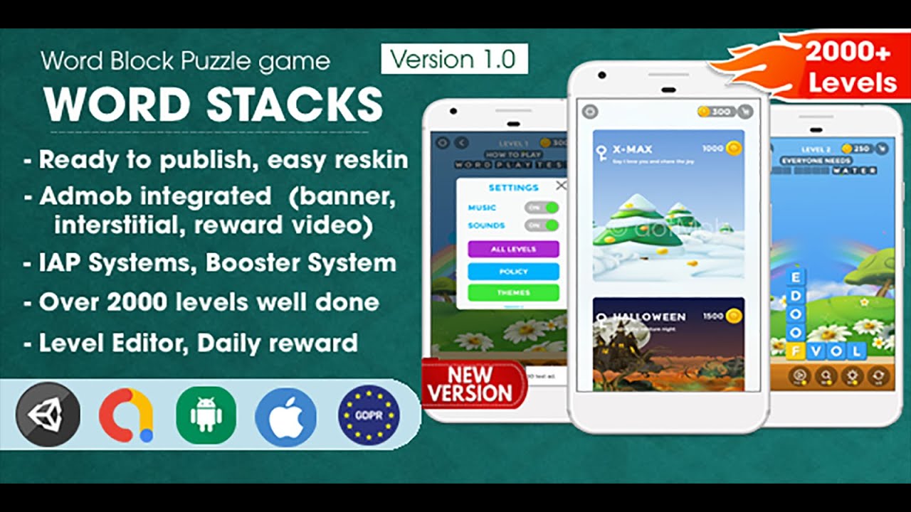 Word Stacks Puzzle - Unity Template Project - YouTube