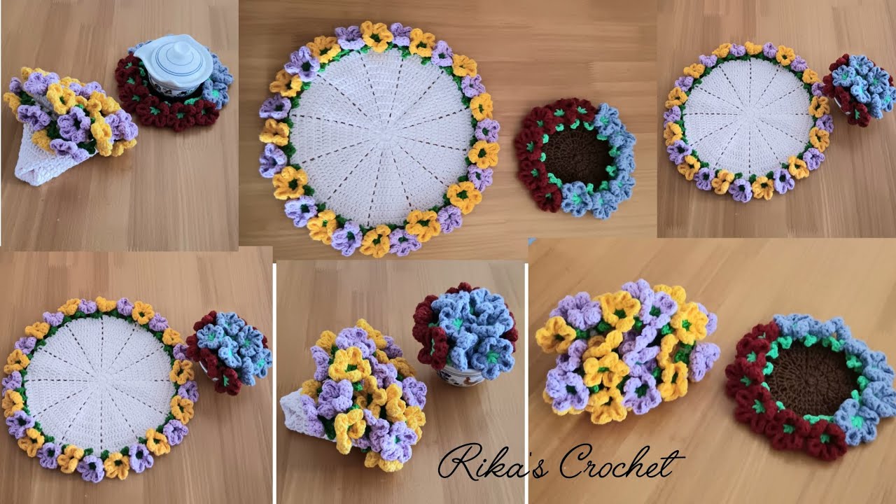 HOW TO CROCHET HYDRANGEA OF VALLEY COASTER AND VALLEY TABLECLOTH ...