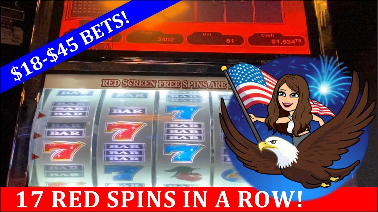 $18-$45 BETS 💵 VGT 9 LINE SLOT MACHINE 🦅 LAND OF THE FREE SPINS 🦅 ...