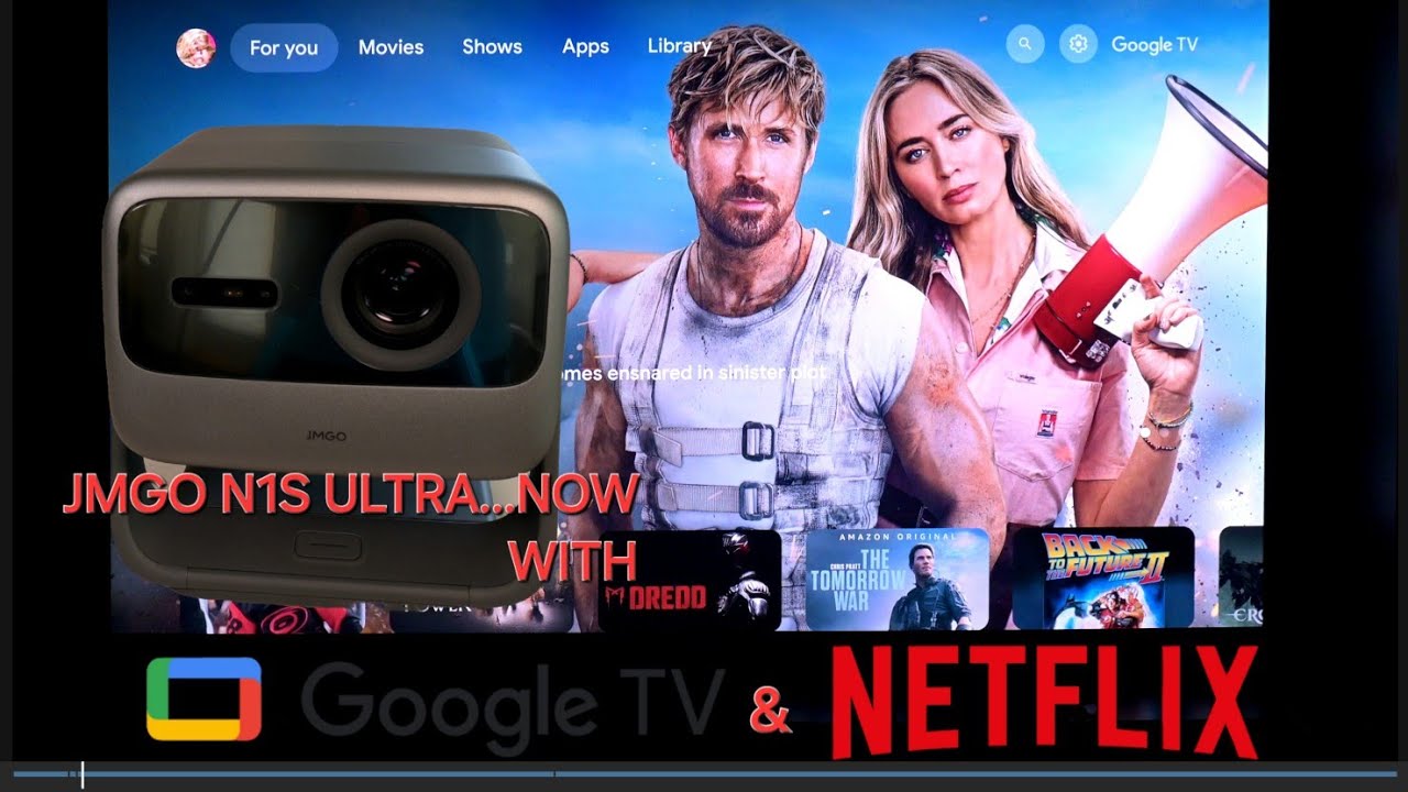 JMGO N1S ULTRA...native GOOGLE TV AND NETFLIX - YouTube