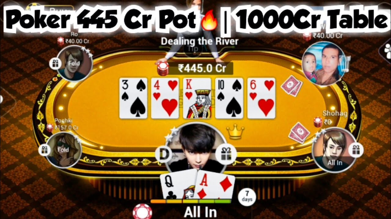 Poker 445 Cr Pot🔥| 1000 cr Table | TEEN PATTI GOLD | POKER - YouTube