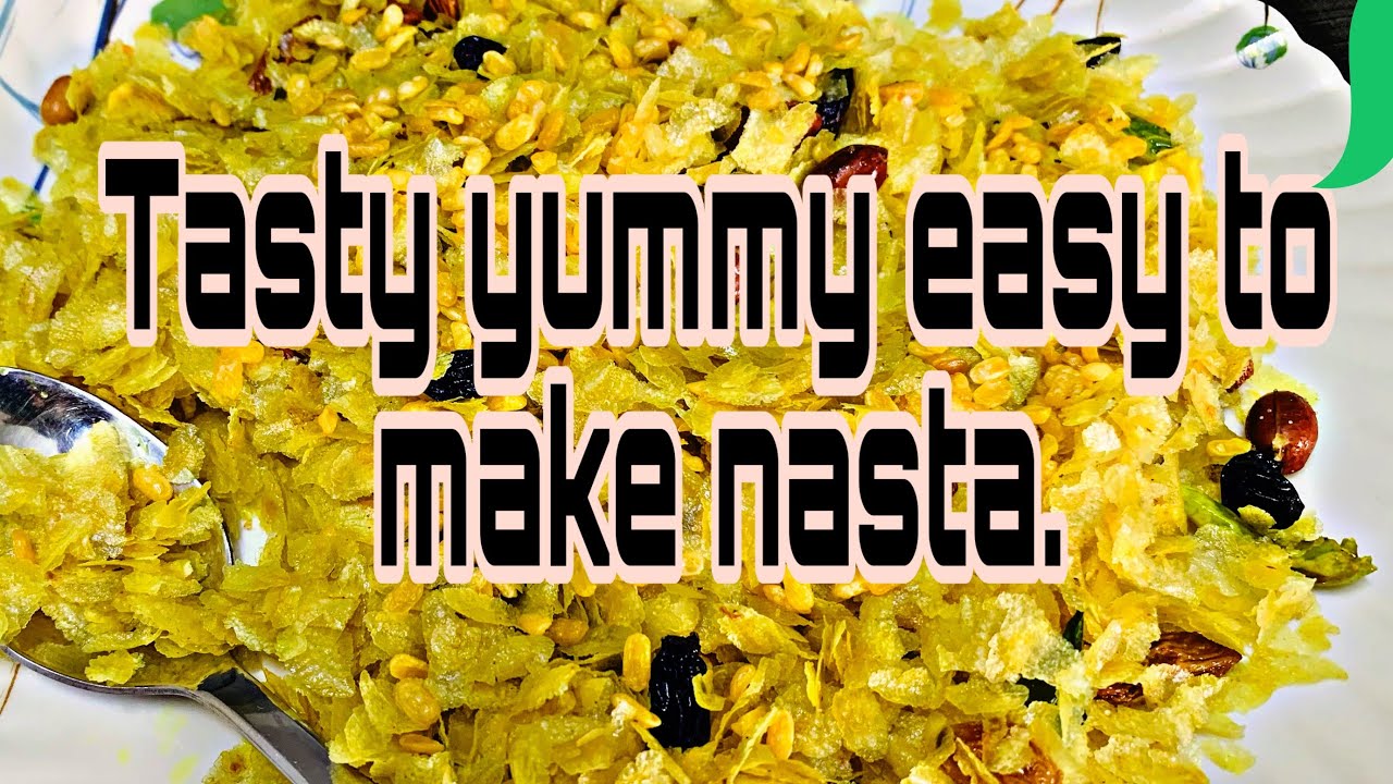Easy to make nasta | nylon poha with dry fruit | 5min me ban jane vala ...