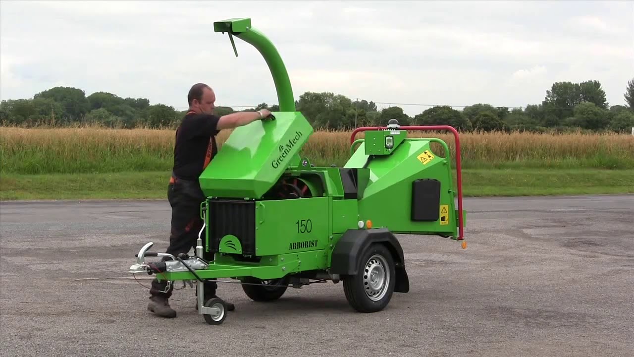 Измельчитель древесины GreenMech Arborist 150 - YouTube