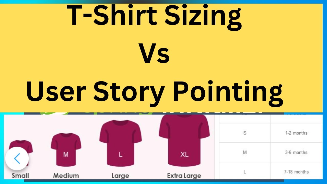 T-Shirt Size Estimates | User Story Estimates | Estimation With Story ...