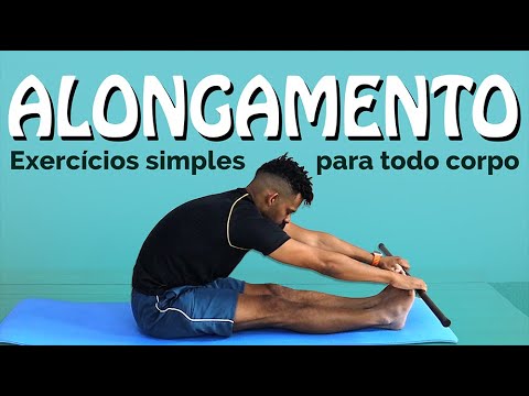 Serie de ALONGAMENTOS SIMPLES p/ o CORPO TODO c/ um bastão | Exercício ...