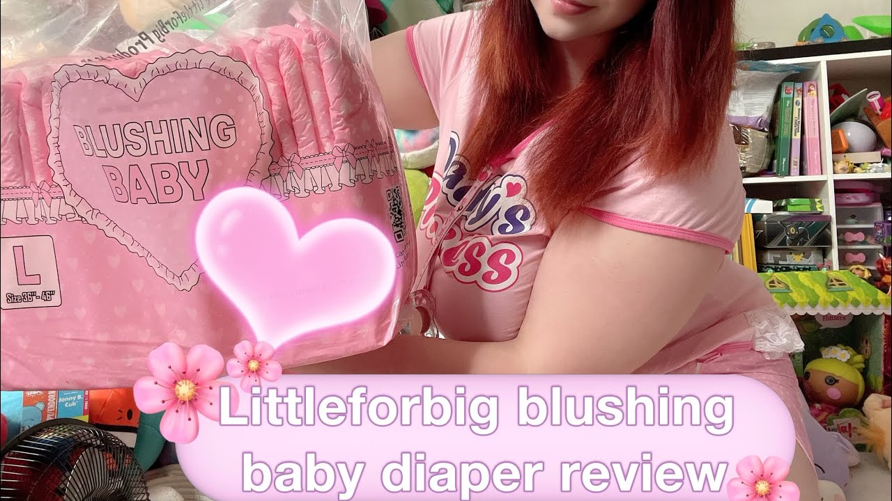 Littleforbig blushing baby diaper review ( AB DL / littlespace ) - YouTube