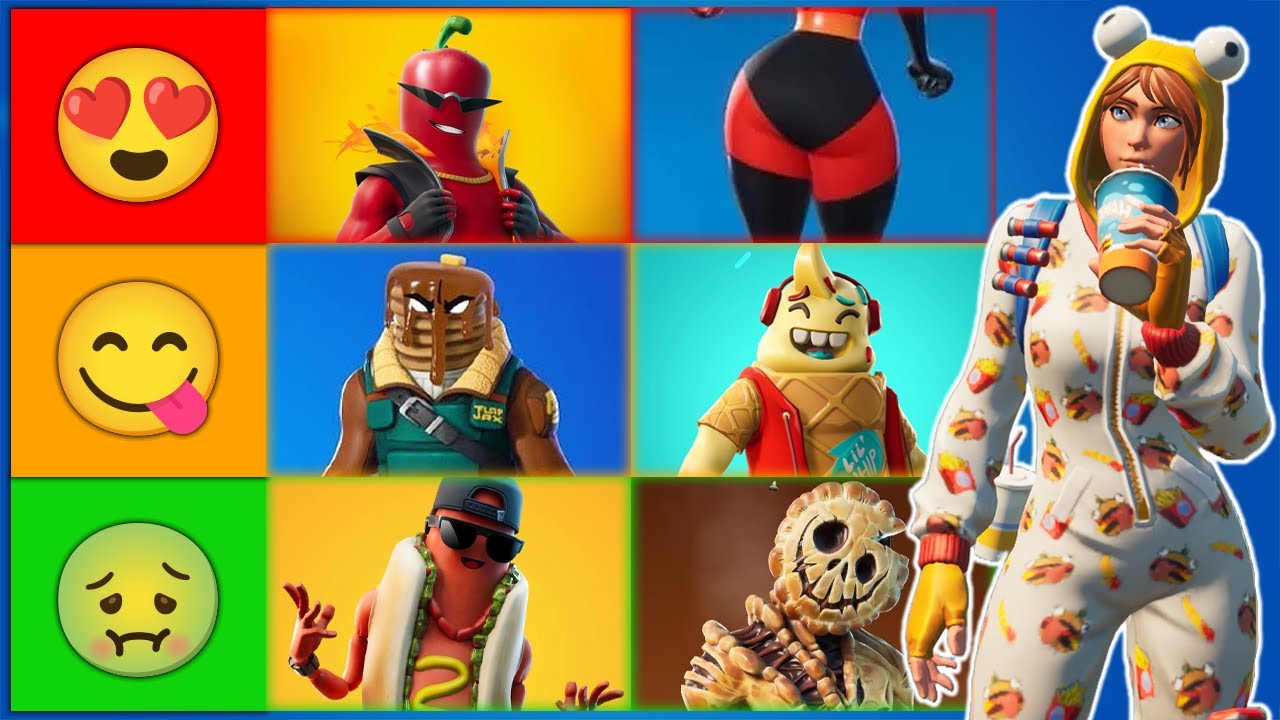 Ranking Fortnite Food Skins! - YouTube