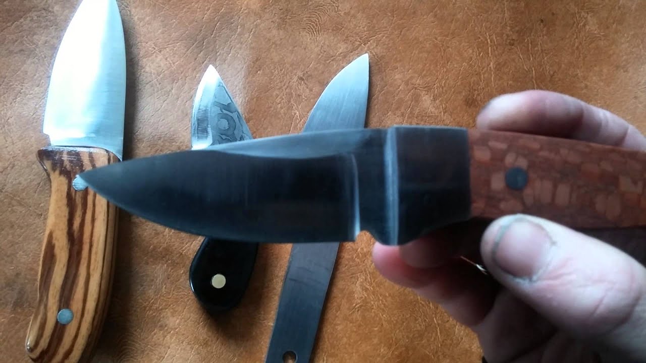 Handmade Drop Point Hunting Knife - YouTube