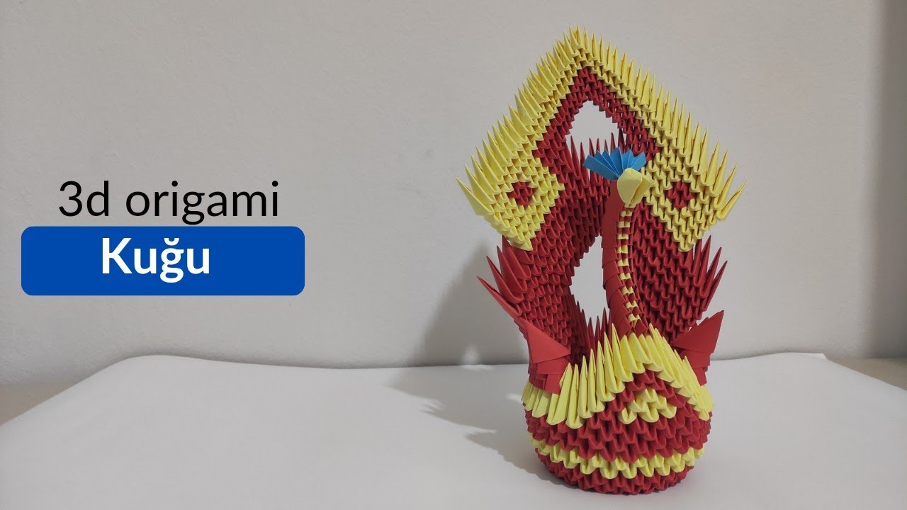 3D origami kuğu - YouTube