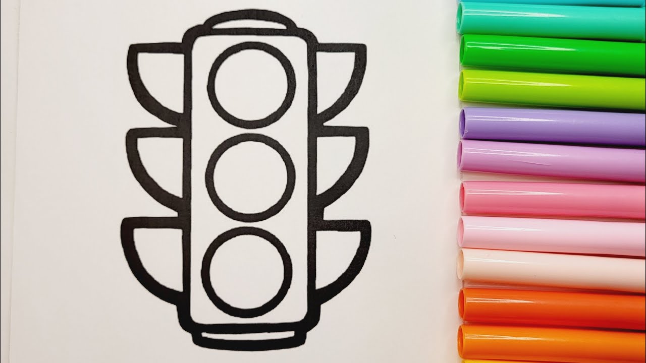 Traffic light Drawing, Coloring and Painting | Art Tips for Kids ...