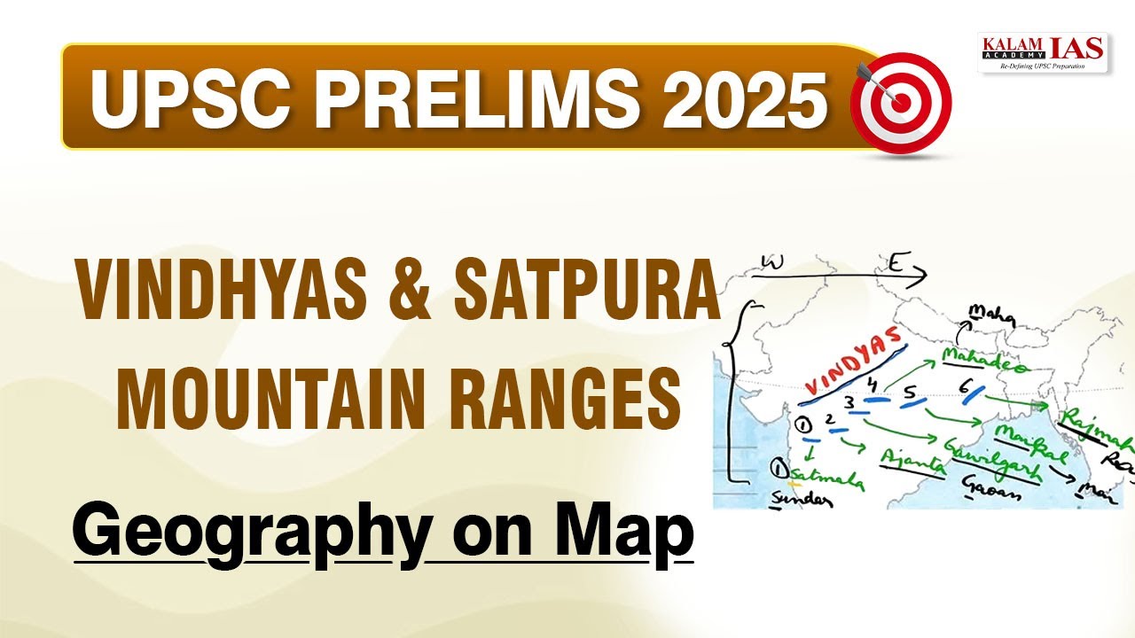 Vindhyas & Satpura Mountain Ranges Mapping | UPSC Map Tricks for ...