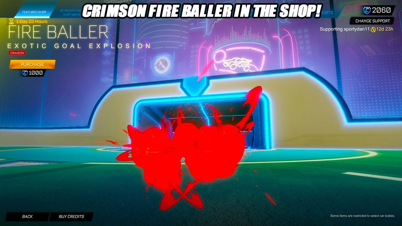 *NEW* Crimson Fire Baller Exotic Goal Explosion In The Rocket League ...