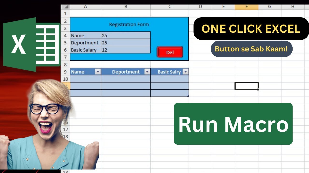 How to Create a Button & Run Macro in Excel | Excel Macro Button Tutorial for Beginners - YouTube