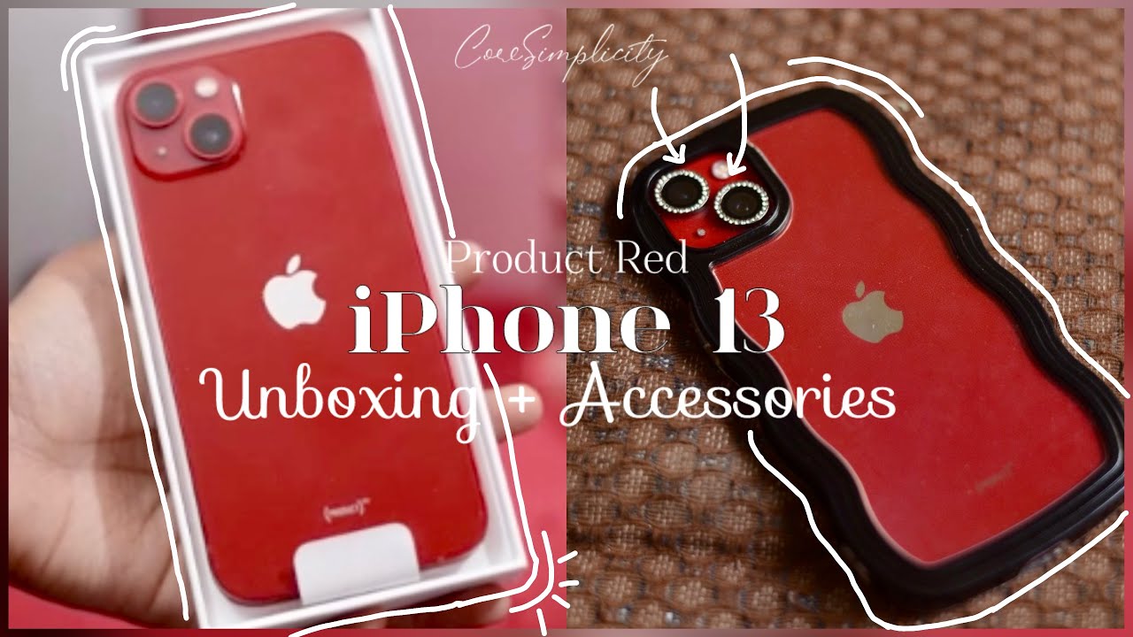 iPhone 13 Product Red | Aesthetic Unboxing + Accessories | My First ...