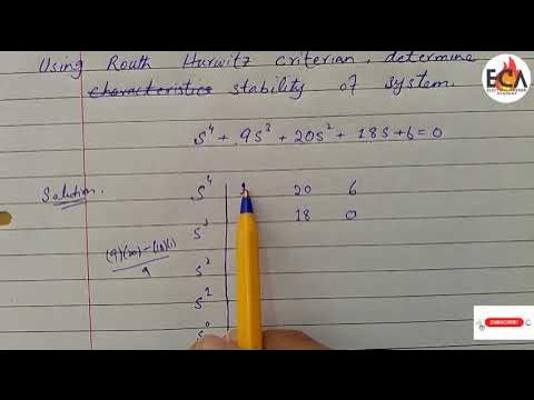 Routh Array Stable system Example | Routh Hurwitz Criterion - YouTube