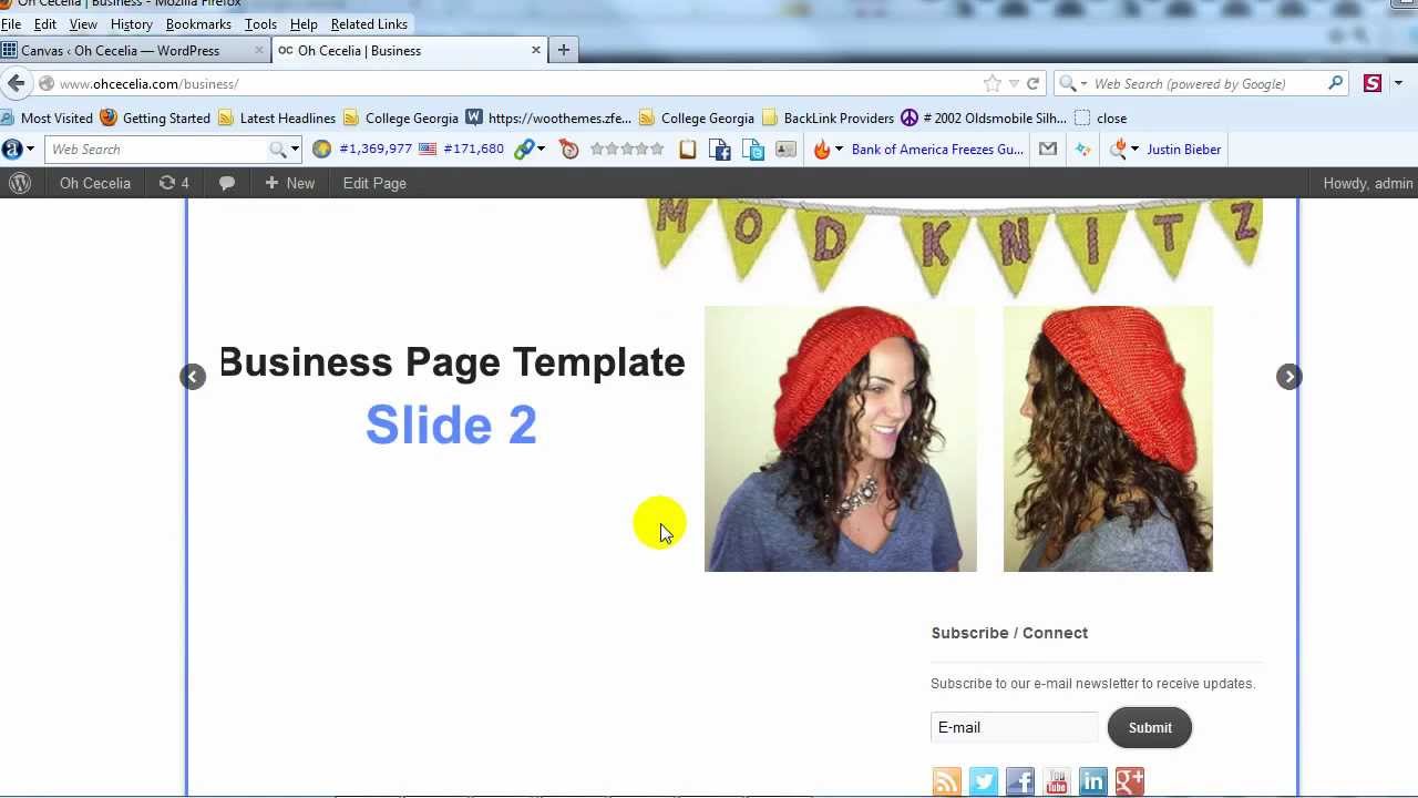 Canvas Theme Business Page Template Image Slider Tutorial - YouTube