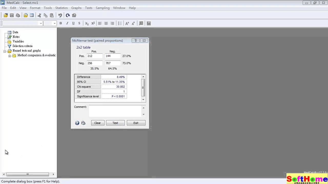 Tutorial for MedCalc Tests menu: 教學 - YouTube