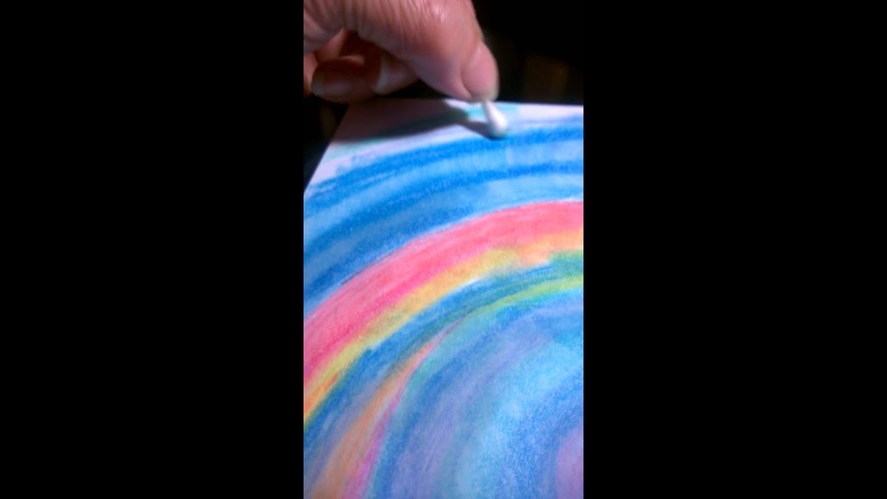 adult coloring working with color pencil and baby oil - YouTube