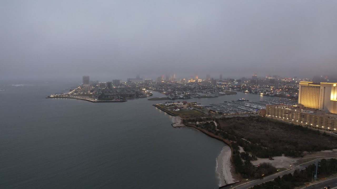 Atlantic City & Brigantine NJ on a windy & dreay early evening. 4/6 ...