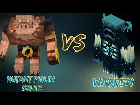 Warden vs Mutant Piglin Brute - YouTube