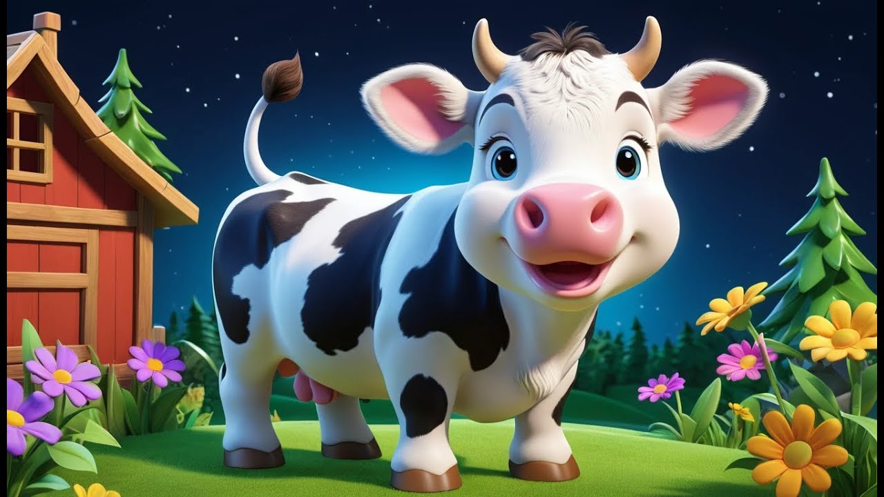 Baby Cow Say Moo Moo Moo | Cute Farm Animal Song for Toddlers | Fun ...