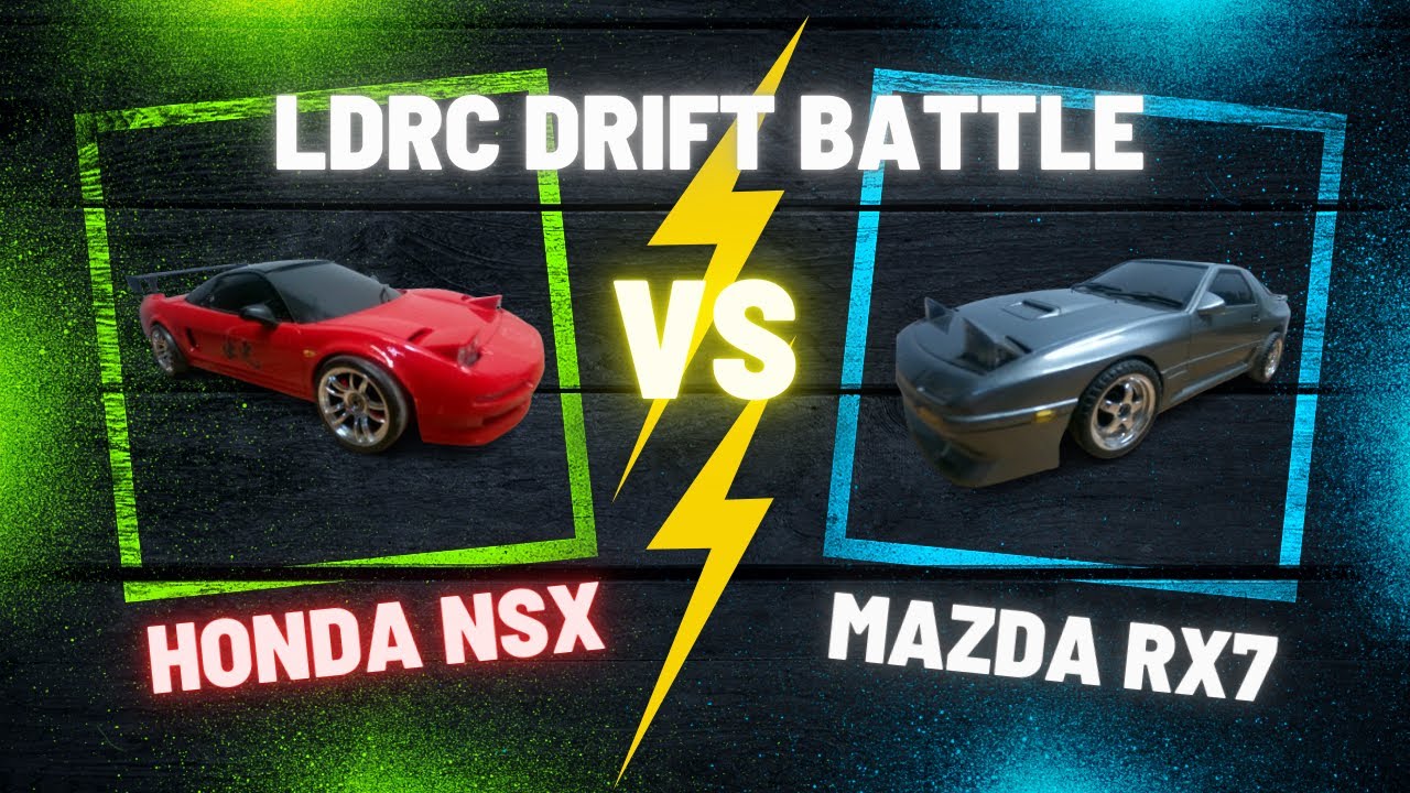 LDRC Drift Battle! Honda NSX vs Mazda RX7 - YouTube