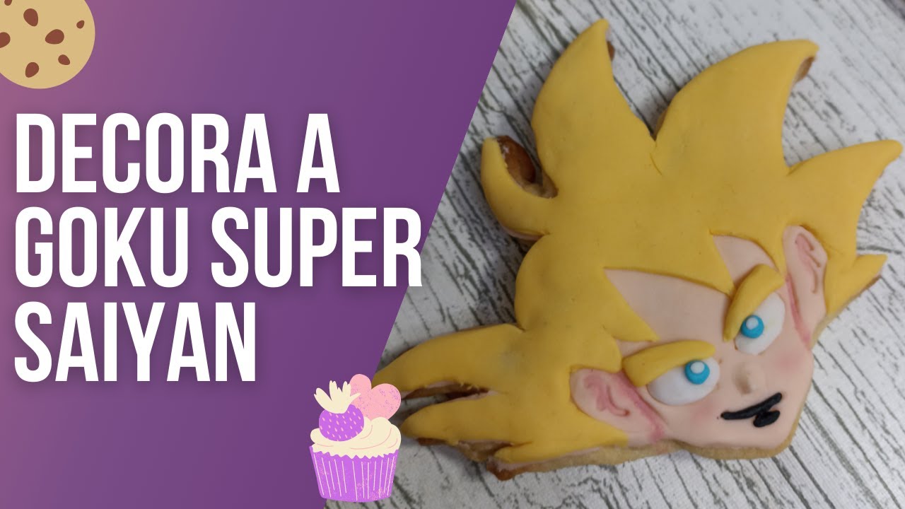 Cómo decorar galletas de Dragon Ball: Goku Super Saiyan - YouTube