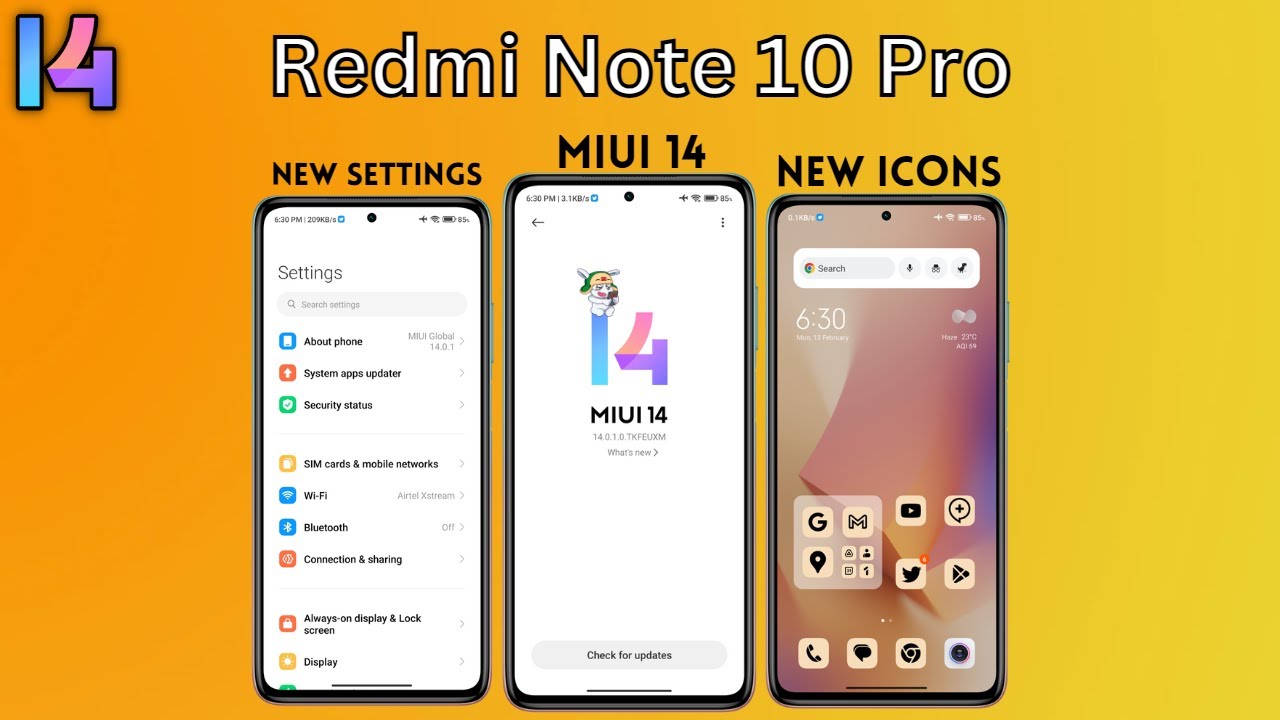 Redmi Note 10 Pro/Max MIUI V14.0.1.0 EEA Rom First Look ft. Android 13 ...
