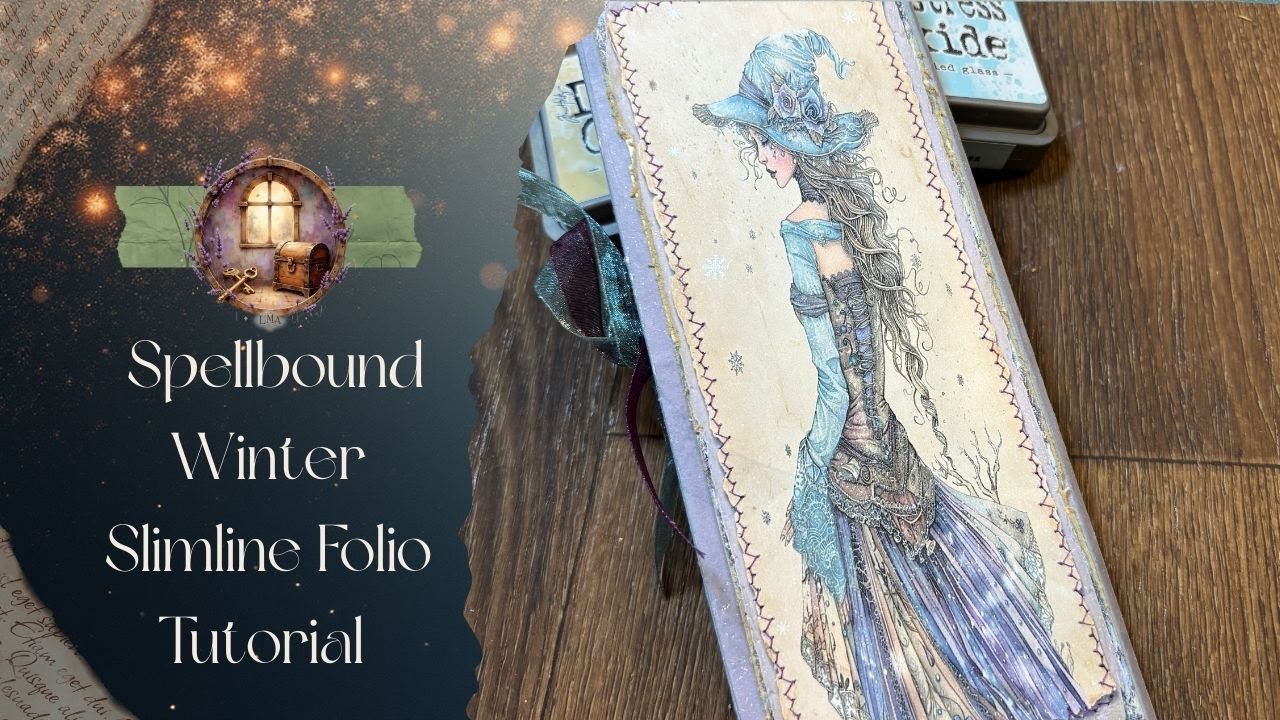Spellbound Winter | Cozy Craft With Me Slimline Folio Tutorial - YouTube