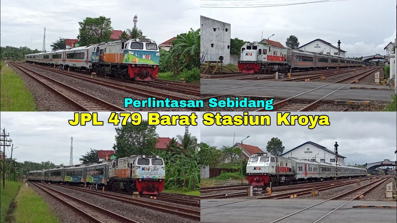 Lalu Lalang Kereta Api Melintasi Perlintasan Sebidang Barat Stasiun ...
