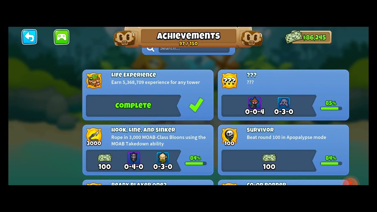 BTD6: Unlocking LIFE EXPERIENCE Achievement, 12-6-23 - YouTube