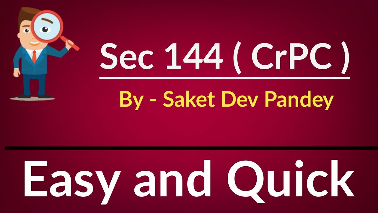 Sec - 144 ( CrPC ) - YouTube