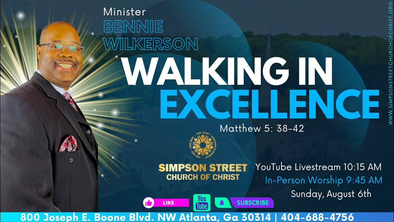 Walking In Excellence - YouTube