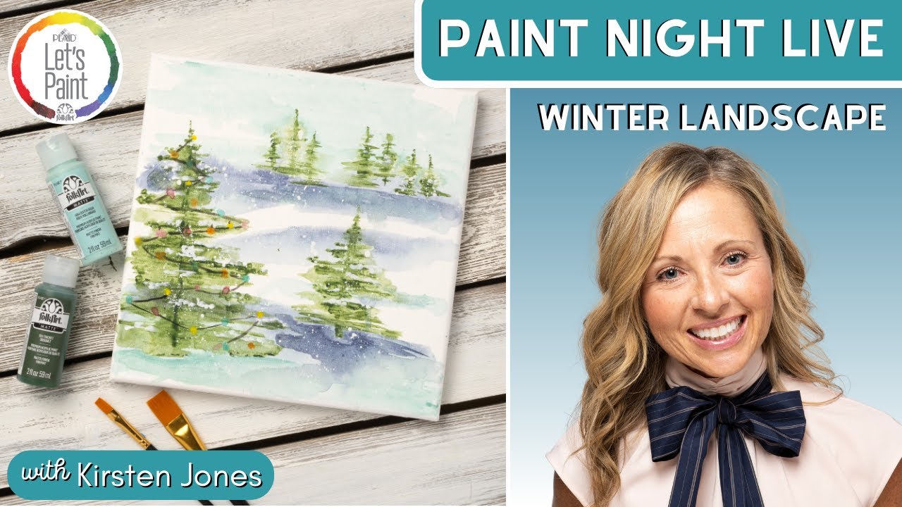 How To Paint A Winter Landscape! - YouTube