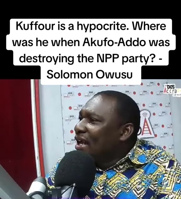 Solomon Owusu talks about Ex president kuffour about what he said when ...