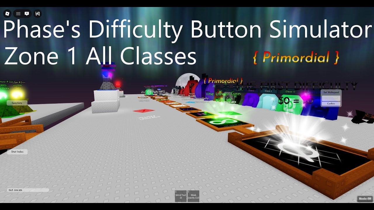 Phase's Difficulty Button Simulator Zone 1 All Classes - YouTube